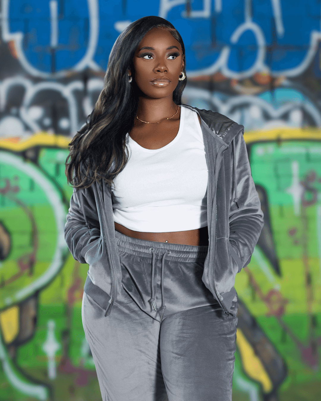 silver grey velour zip up sold out final sale $ 69 . 99